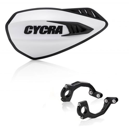 Cycra Cyclone Handguard White/Black | Sprocket Sport
